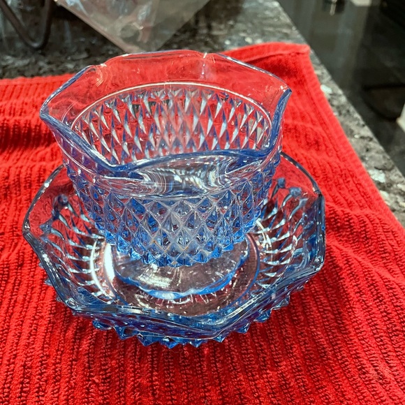 Indiana Glass | Dining | Vintage Indiana Glass Diamond Point Pattern ...